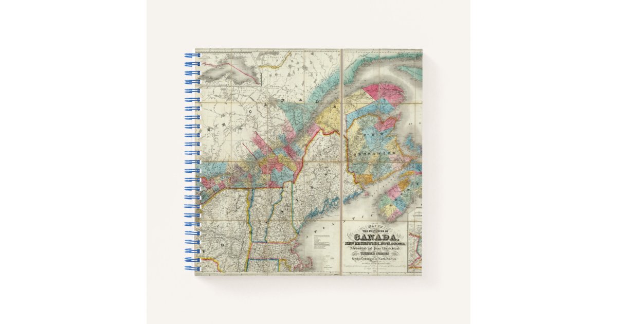 Map Of The Provinces Of Canada Notebook | Zazzle