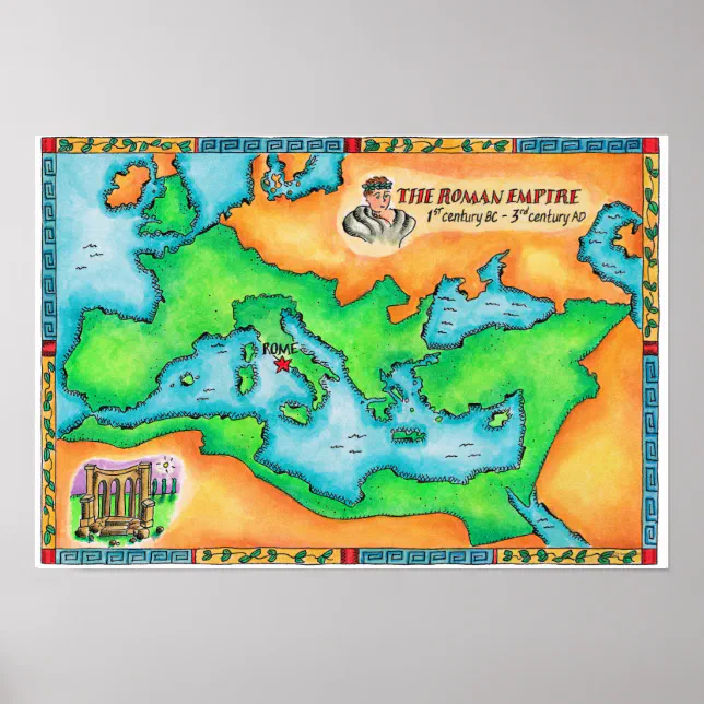 Map of the Roman Empire Poster | Zazzle