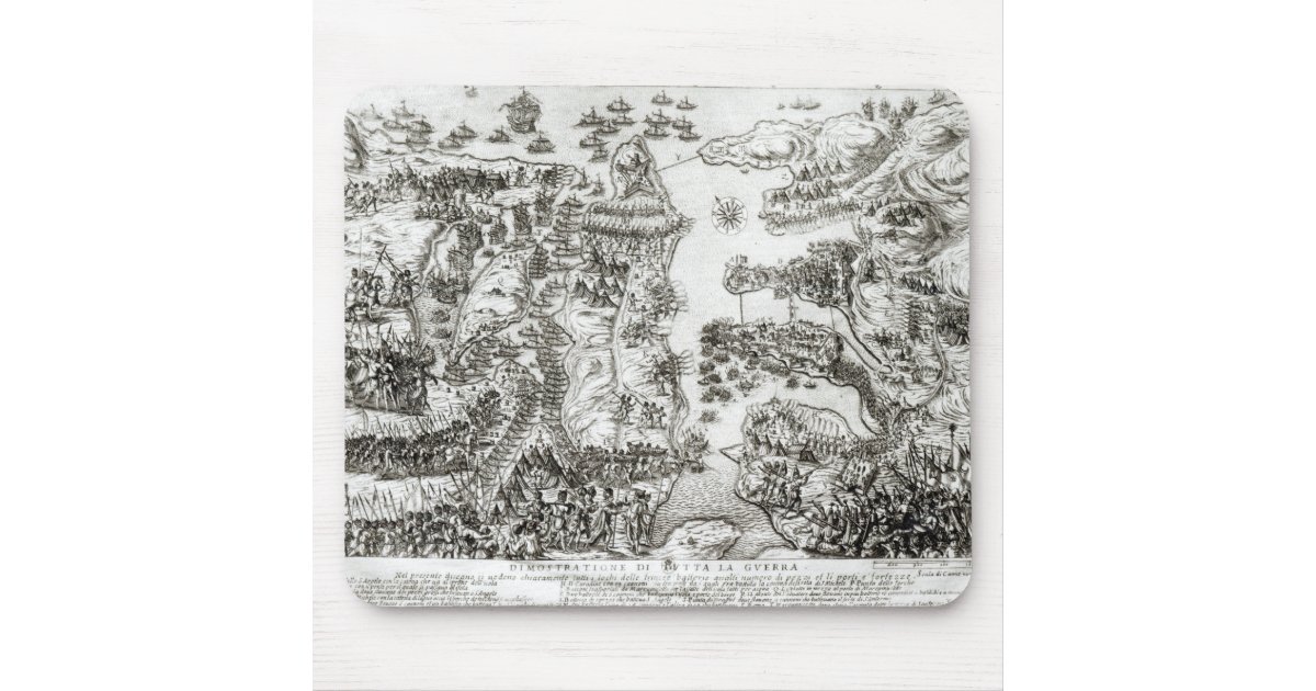 Map of the Siege of Malta in 1565 Mouse Pad | Zazzle