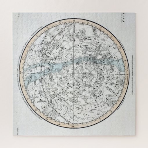 Map of The Southern Hemisphere Plate XXVIII Jigsaw Puzzle | Zazzle
