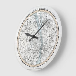 Map of The Southern Hemisphere Plate XXVIII Large Clock | Zazzle