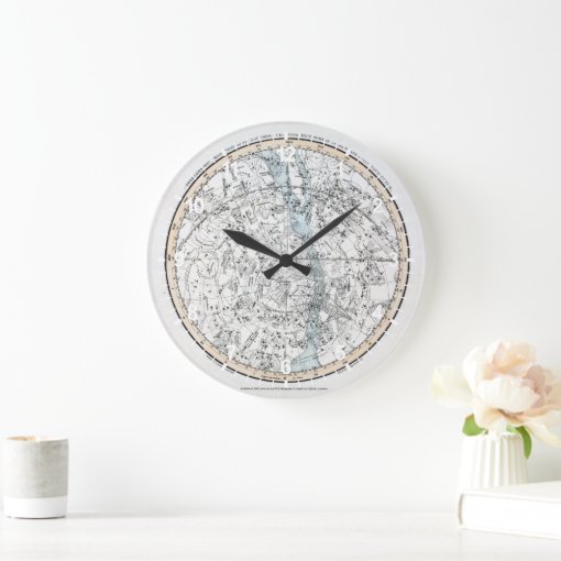Map of The Southern Hemisphere Plate XXVIII Large Clock | Zazzle