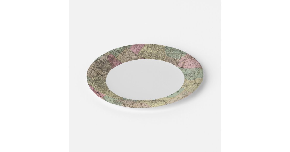Map of the State of Colorado Paper Plates | Zazzle