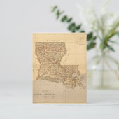 Map of the State of Louisiana (1876) Postcard | Zazzle