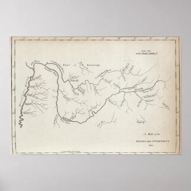 Map of the Tennessee Government Poster | Zazzle