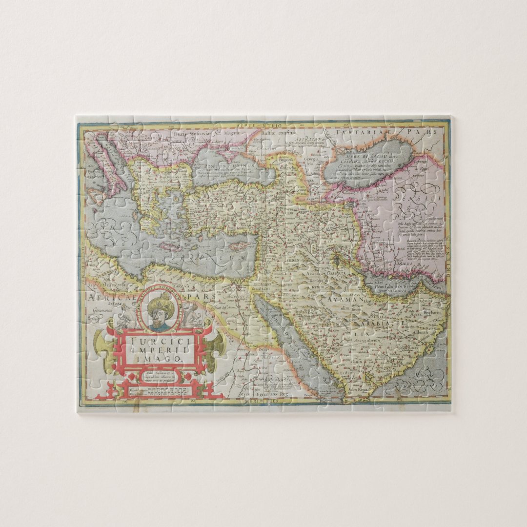 Map of the Turkish Empire, from the Mercator 'Atla Jigsaw Puzzle | Zazzle