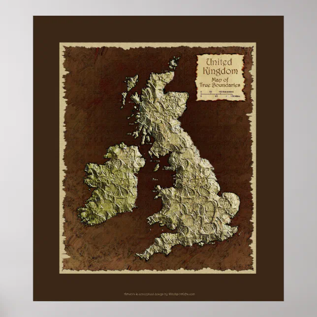 MAP of the UK Map Art Poster | Zazzle
