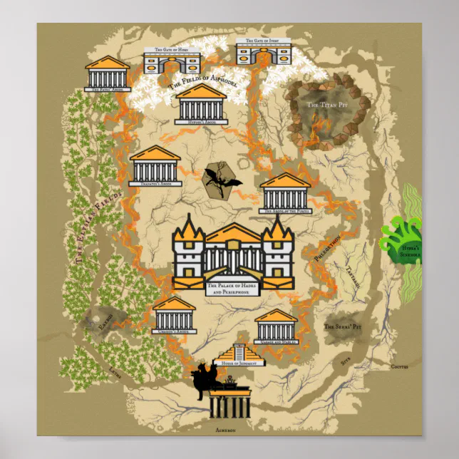 Map of the Underworld Poster | Zazzle