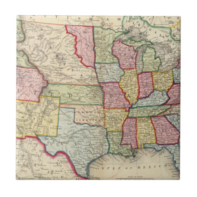 Map Of The United States, And Territories Ceramic Tile | Zazzle