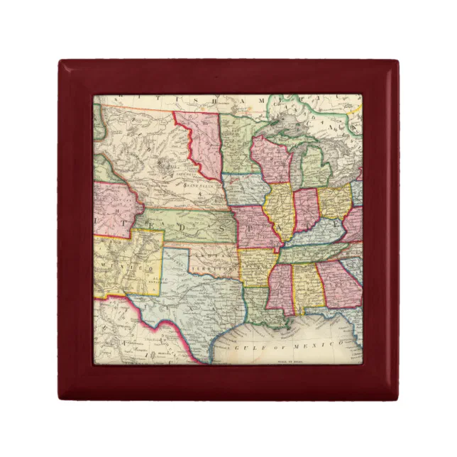 Map Of The United States, And Territories Gift Box | Zazzle