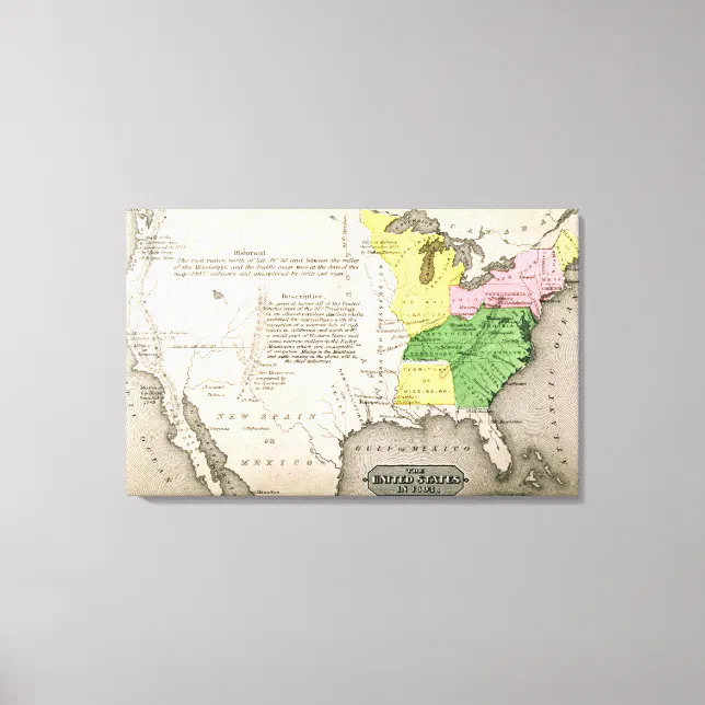 Map of the United States Canvas Print | Zazzle