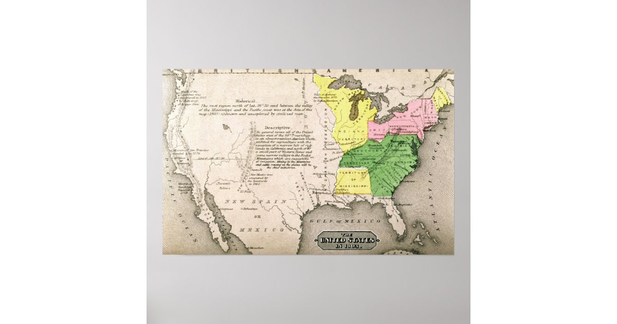 Map of the United States Poster | Zazzle