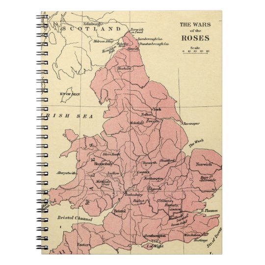 Map of the War of the Roses Notebook | Zazzle.com