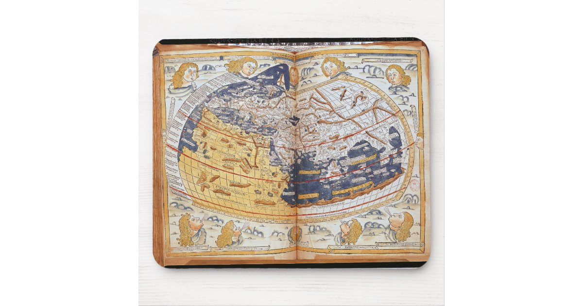 Map of the world, 1486 mouse pad | Zazzle