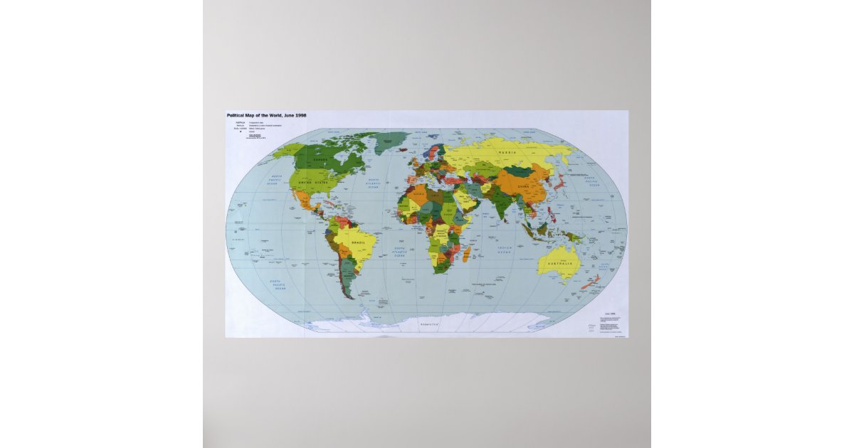 Map of The World (1998) Poster | Zazzle