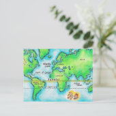Map of the World 19 Postcard | Zazzle