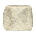 Map of the World 2 2 Pouf | Zazzle