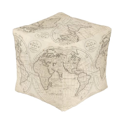 Map of the World 2 Pouf | Zazzle