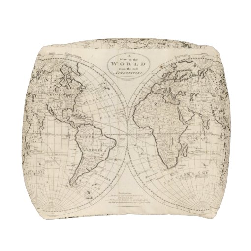 Map of the World 2 Pouf | Zazzle