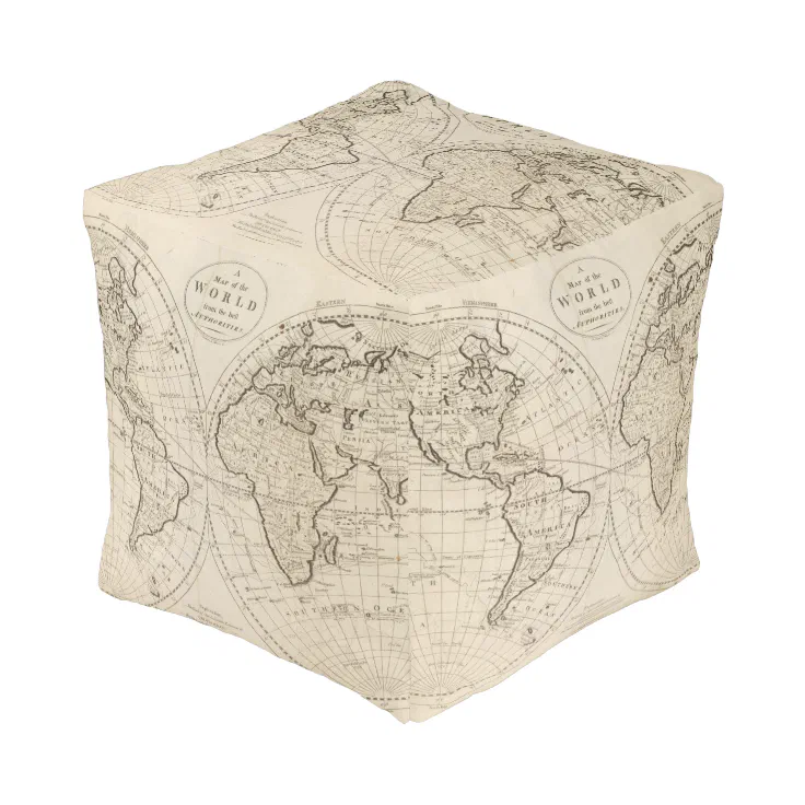 Map of the World 2 Pouf | Zazzle