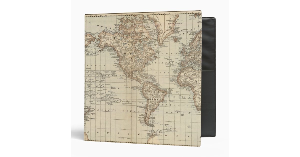 Map of the World 3 Binder | Zazzle