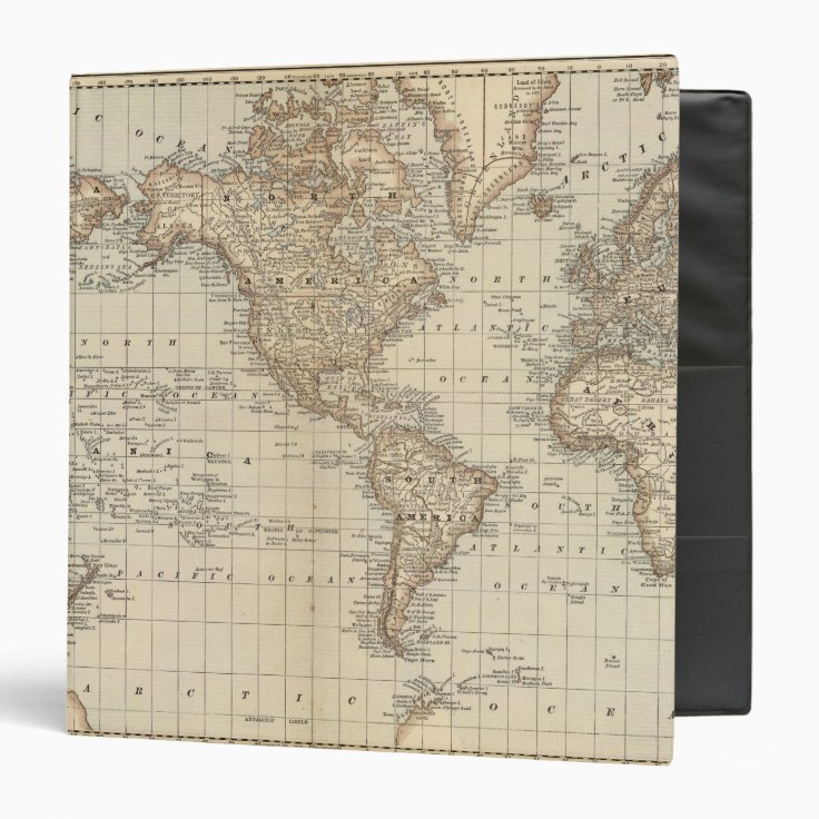 Map of the World 3 Binder | Zazzle
