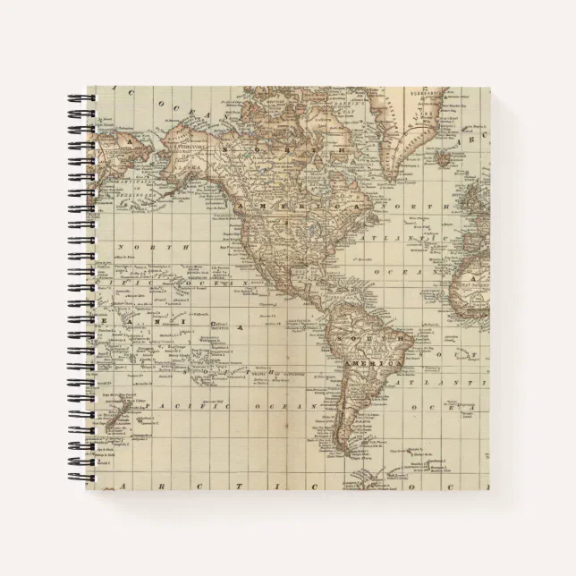Map of the World 3 Notebook | Zazzle