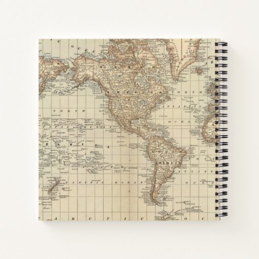 Map of the World 3 Notebook | Zazzle