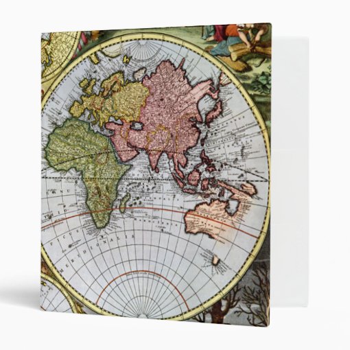 Map of the World 3 Ring Binder | Zazzle