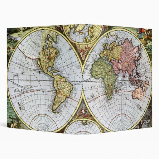 Map of the World 3 Ring Binder | Zazzle