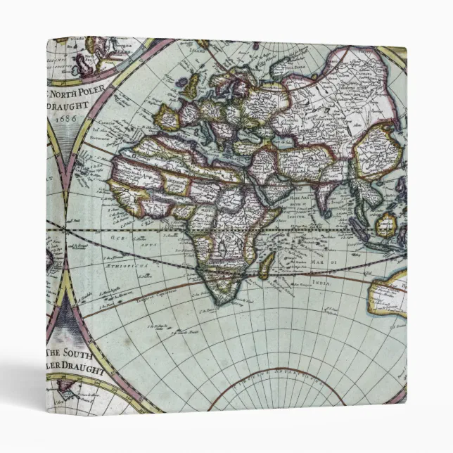 Map of the world 3 ring binder | Zazzle