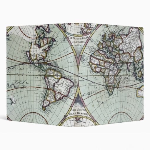 Map of the world 3 ring binder | Zazzle