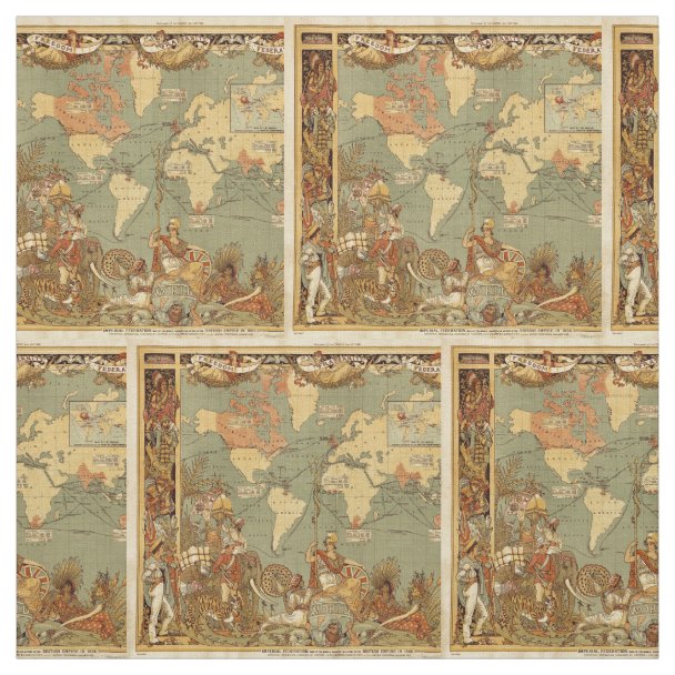 Antique World Map Fabric | Zazzle.com
