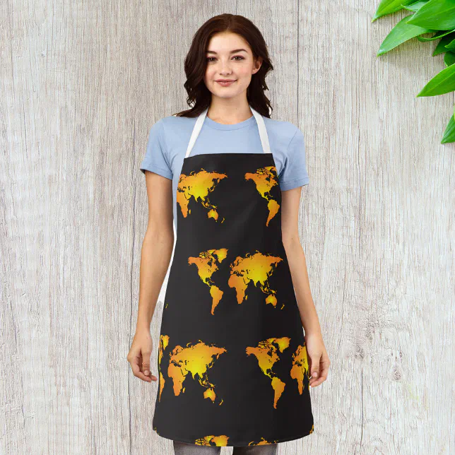 Map Of The World Apron | Zazzle