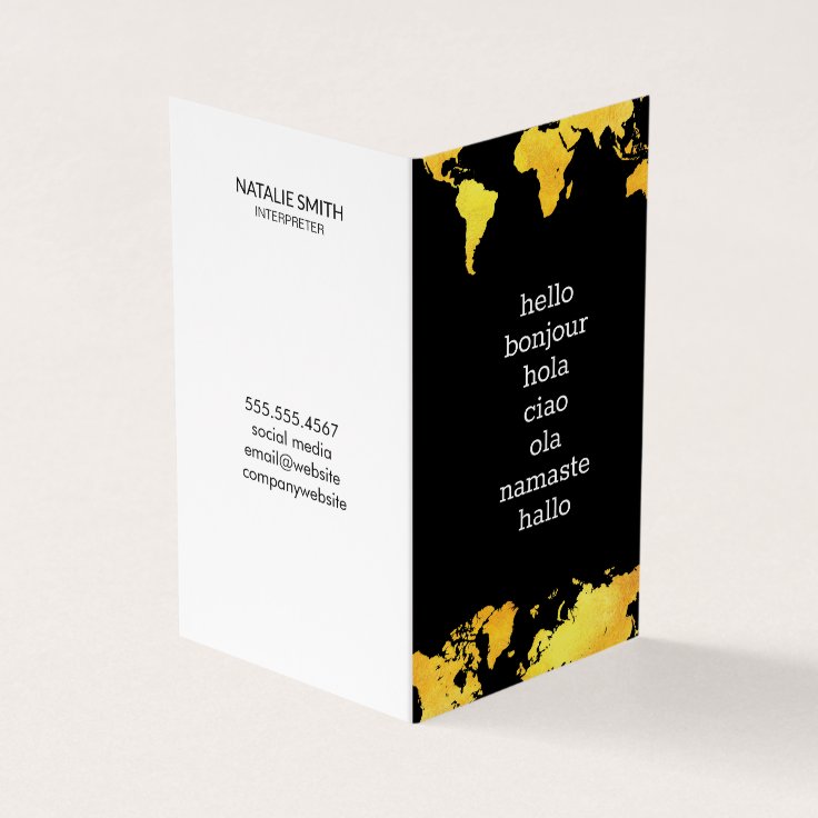 Map of the World Business Card | Zazzle