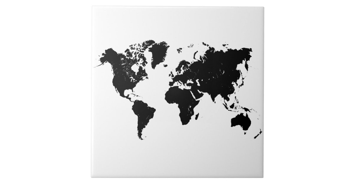 MAP OF THE WORLD CERAMIC TILE | Zazzle