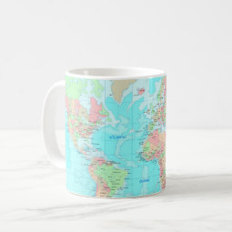 Map of the world coffee mug | Zazzle