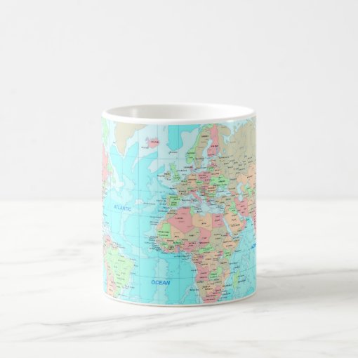 Map of the world coffee mug | Zazzle
