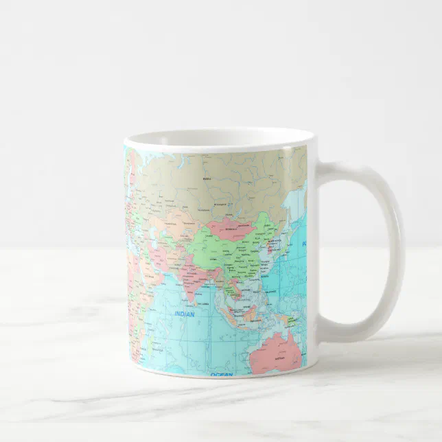 Map of the world coffee mug | Zazzle