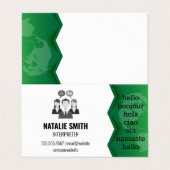Map of the World | Interpreter Languages Business Card | Zazzle