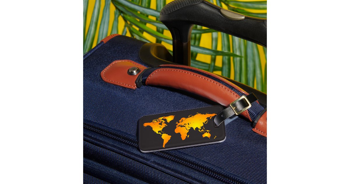 Map Of The World Luggage Tag | Zazzle