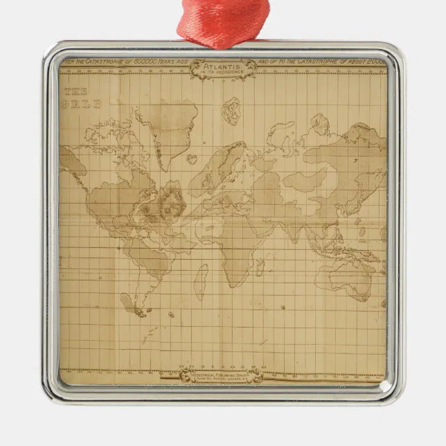 Map of the world metal ornament | Zazzle