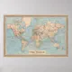 Map of the world on Mercator's projection Poster | Zazzle
