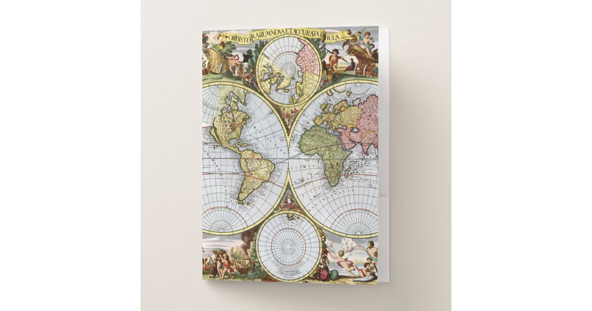 Map of the World Pocket Folder | Zazzle