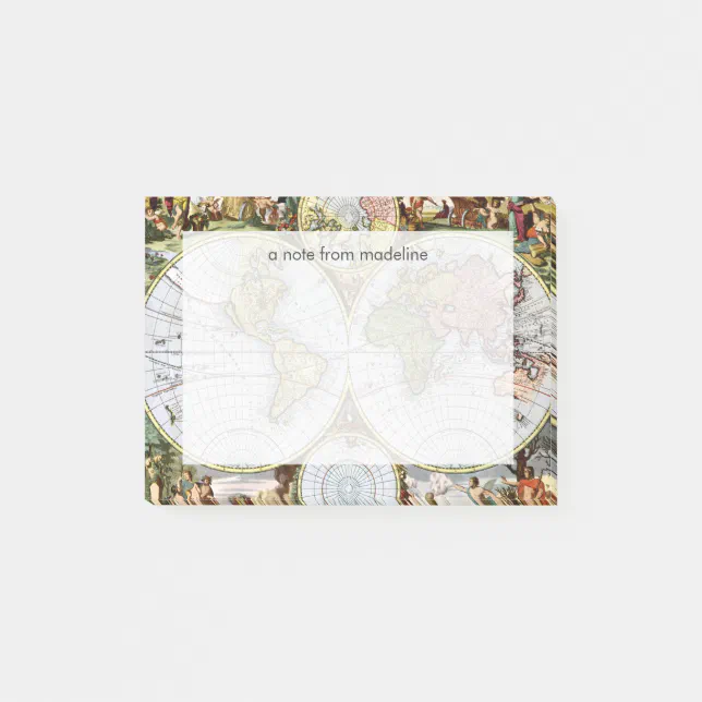 Map of the World Post-it Notes | Zazzle