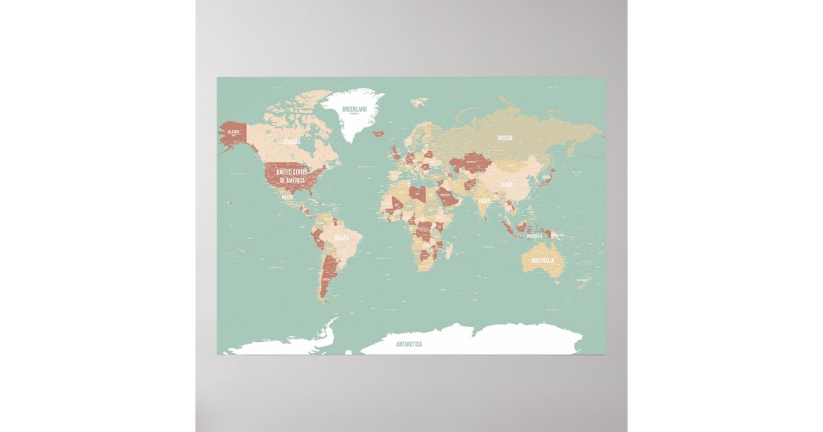 Map of the World! Poster | Zazzle