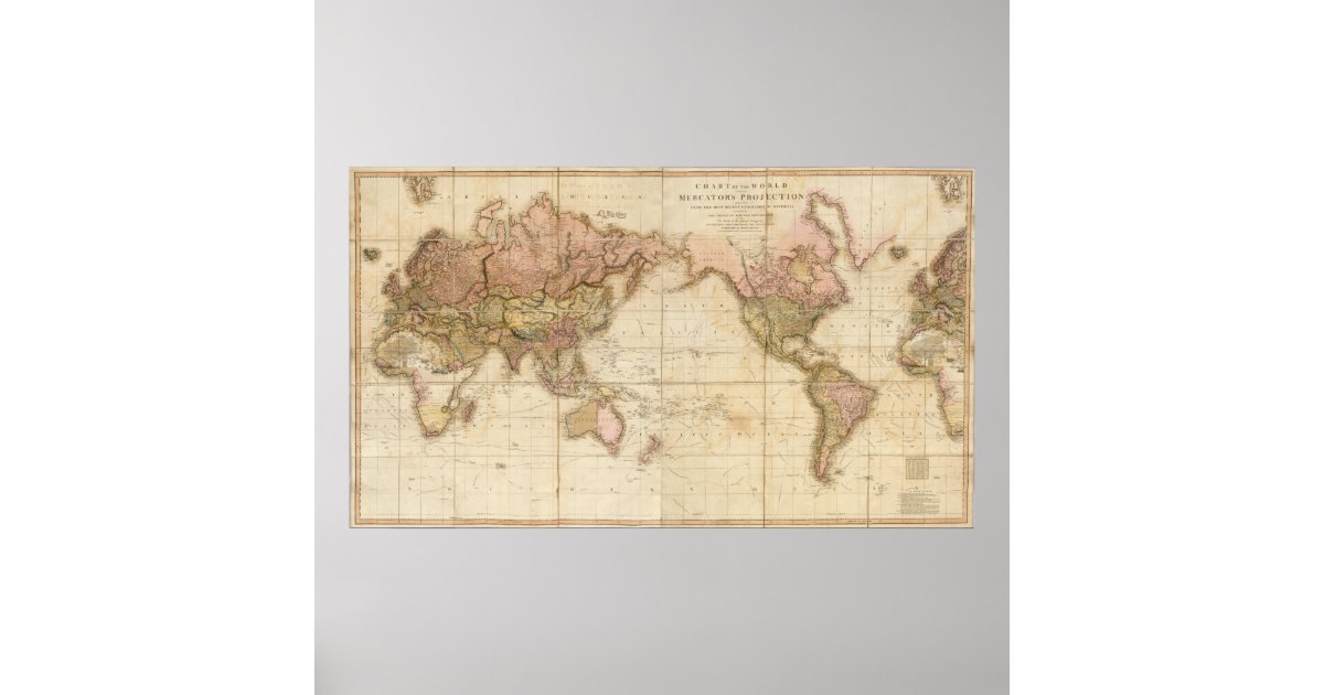 Map of the world poster | Zazzle