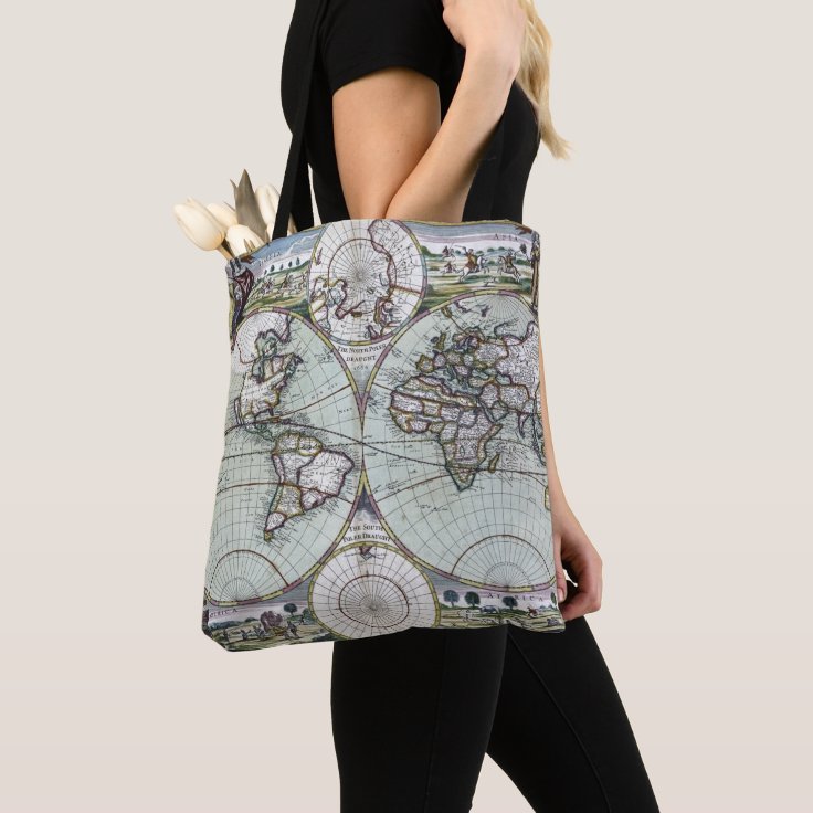 Map of the world tote bag | Zazzle