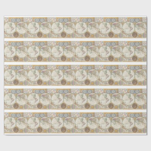 Map of the World Wrapping Paper | Zazzle