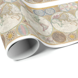 Map of the World Wrapping Paper | Zazzle